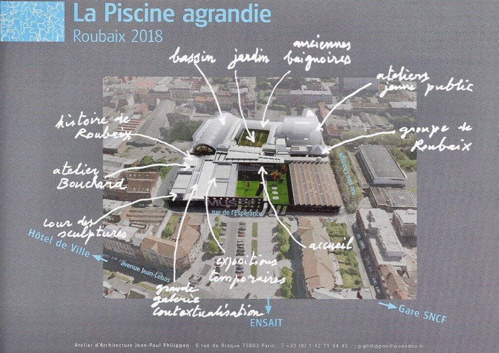Plan La Piscine de Roubaix - Plus au nord